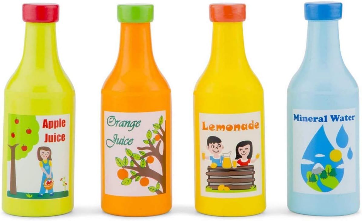 New Classic Toys 10598 Drinks Set, Multi-Colour Colour, 4 Pieces ...