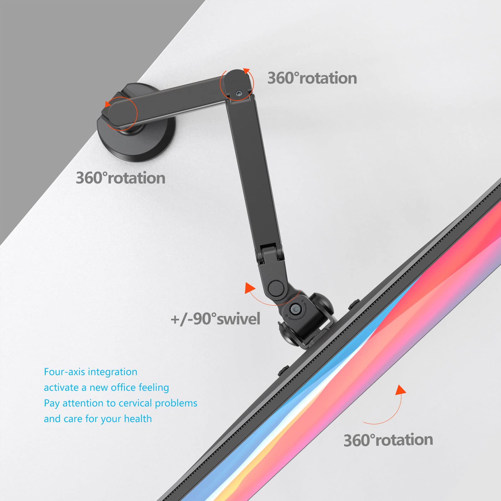 Mua BEWISER Single Monitor Gas Spring Desk Mount, Heavy Duty Monitor ...
