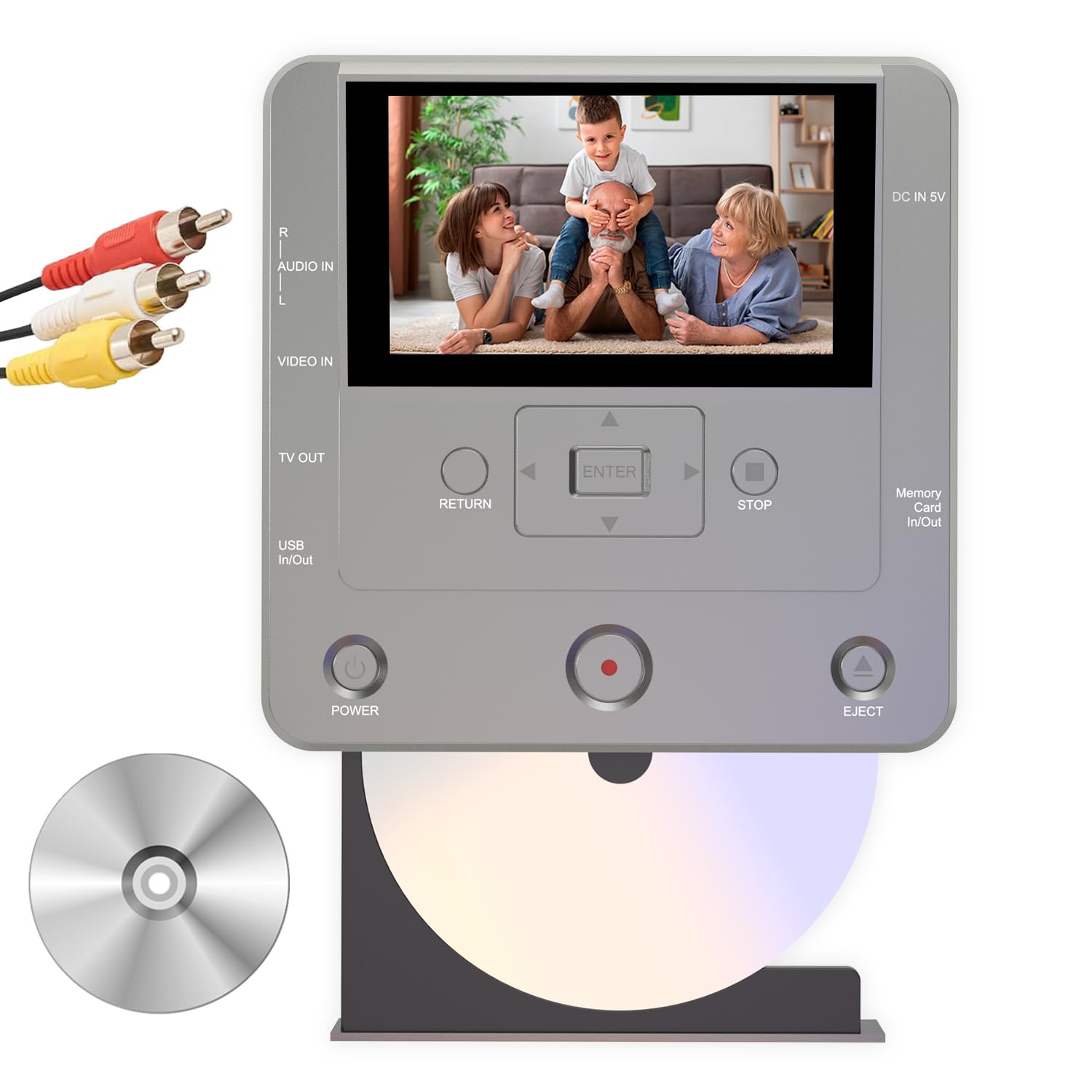 VHS to Digital Converter, DVD Recorder for TV Recording,VCR, SD Card ...