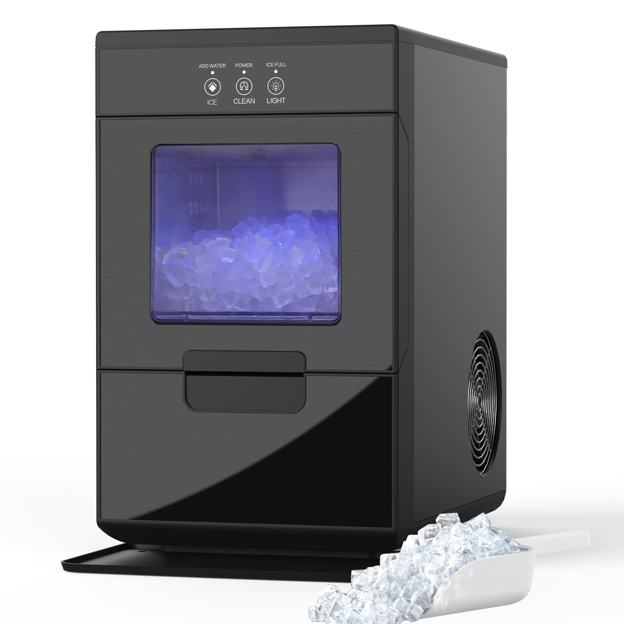 ADVWIN Nugget Countertop Ice Maker, 44Lbs/Day Pebble Ice Machine with ...