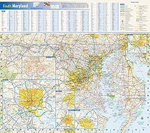Amazon.com : Maryland State Wall Map - 20.75" x 18.5" Matte Plastic ...
