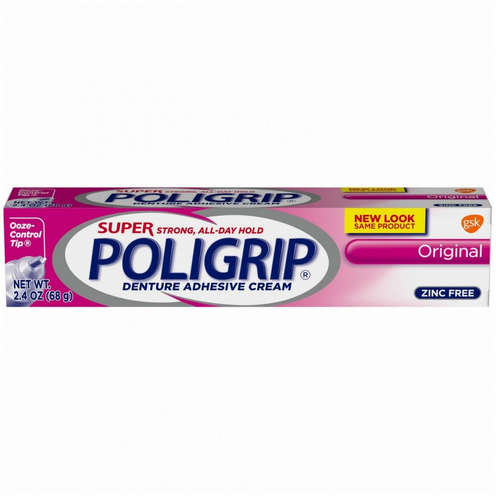 Amazon.com: SUPER POLIGRIP Denture Adhesive Cream Original 2.40 oz ...