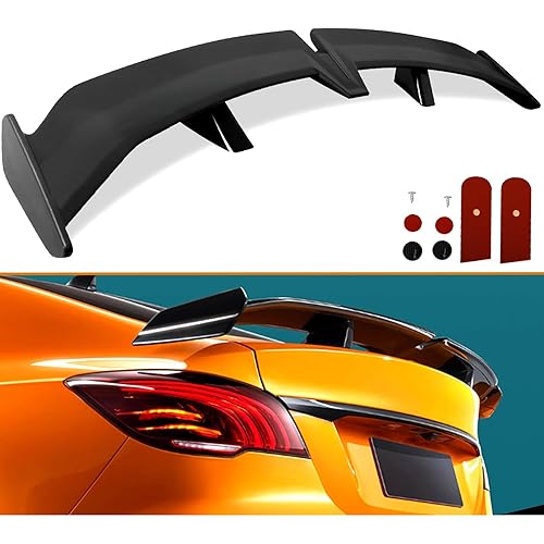 RoyalParts 54 Inch Universal Rear Spoiler, Matte Black PRO Style Trunk ...