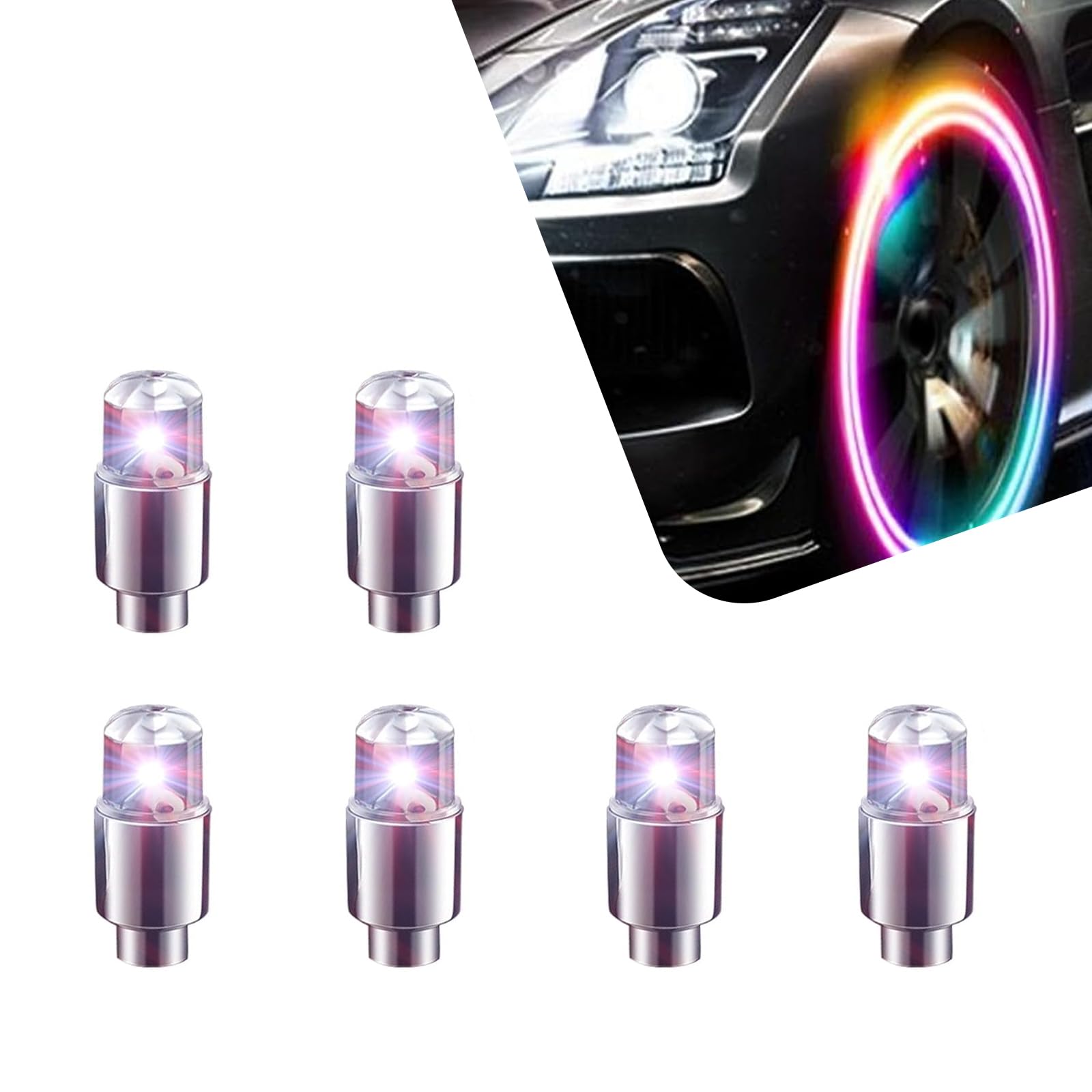 Mua 6 PCS Car Wheel Hub Light, PVC Shell Hot Wheels Breathing Flash ...