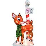 Amazon.com: ProductWorks 32-Inch Pre-Lit Rudolph The Red-Nosed Reindeer ...
