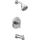 Moen T3003EP Gibson Posi-Temp Pressure Balancing Modern Tub and Shower Trim with 8-Inch ...