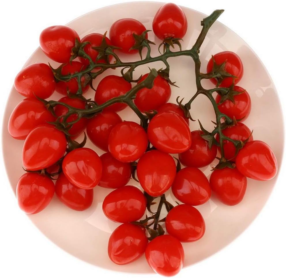 Amazon.com: Gresorth 2 Pack Artificial Red Cherry Tomatoes Decoration ...