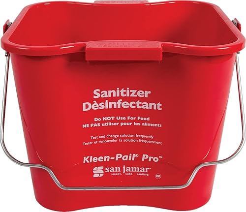 San Jamar Kleen-Pail Pro Sanitizer Pail Cleaning Bucket with Bail ...