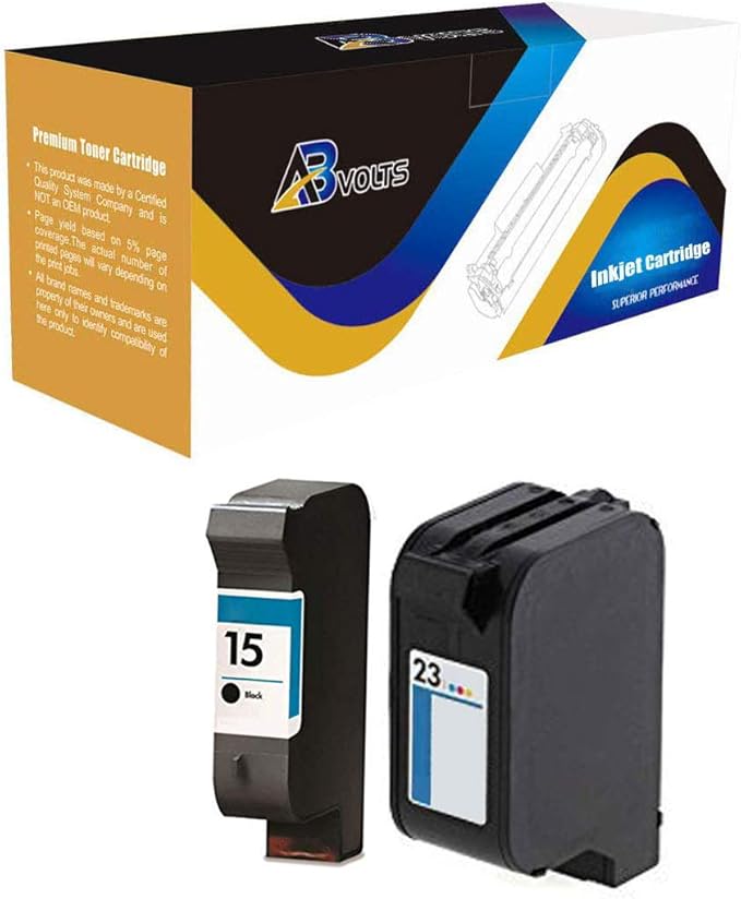 Amazon.com: AB Volts Remanufactured Ink Cartridge Replacement for HP 15 ...