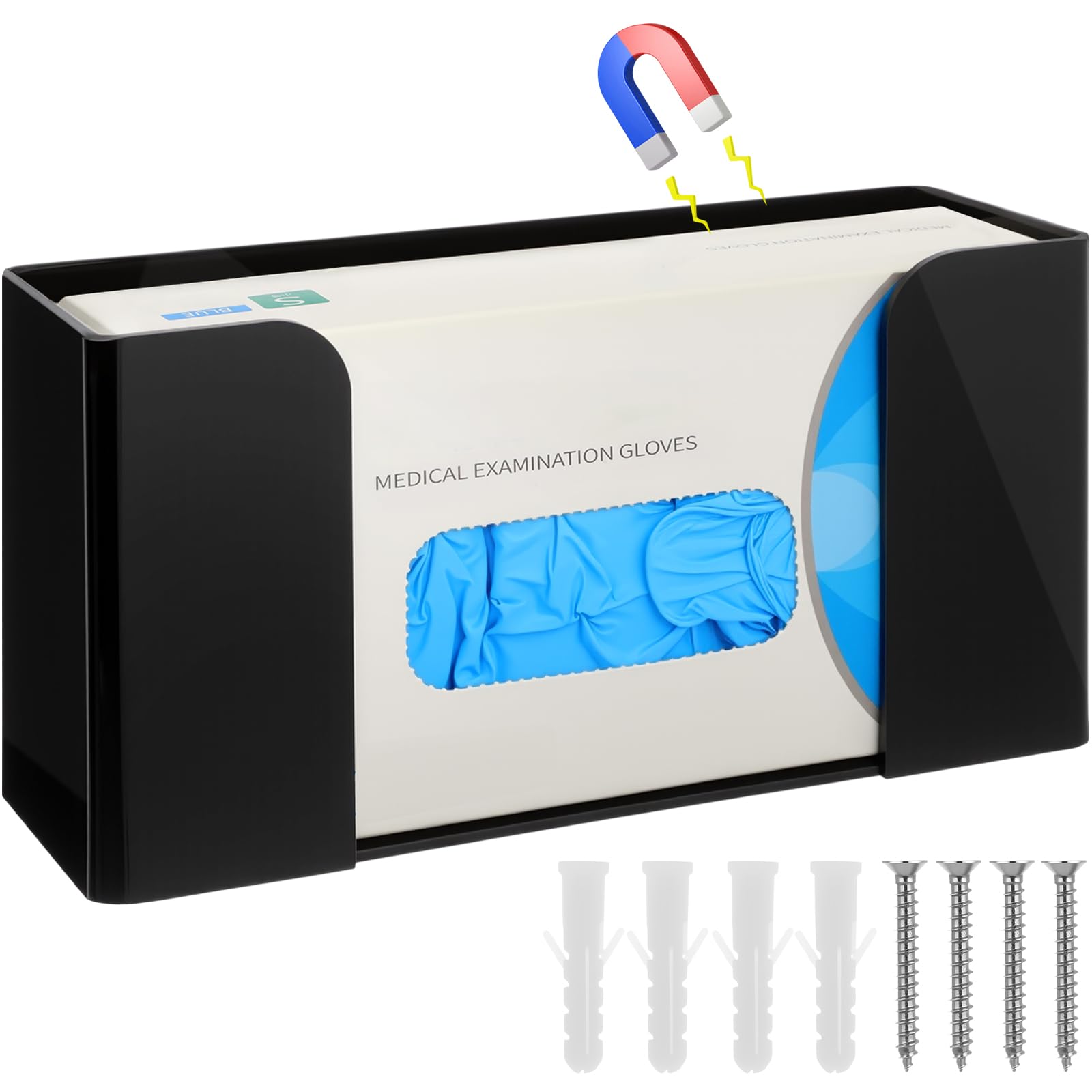 Leinuosen Magnetic Glove Dispenser Acrylic Glove Box Holder Acrylic ...