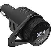 Amazon.com: Scosche BTFM8 Bluetooth FM Transmitter Car, Dual 12W USB-C ...