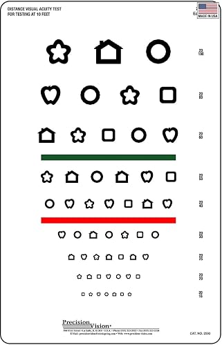 Precision Vision Kids Red and Green Stripe Eye Chart Test in Kuwait ...