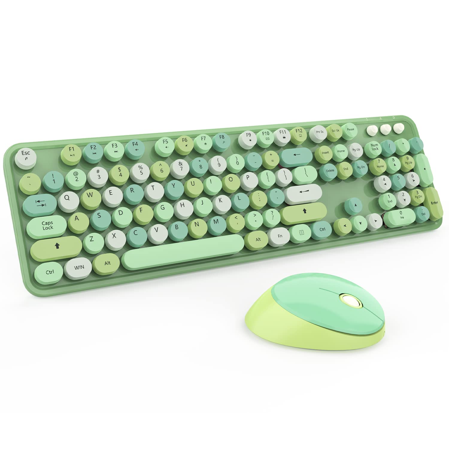 Mua Green Wireless Keyboard and Mouse, KOOTOP Cute Green Colorful ...