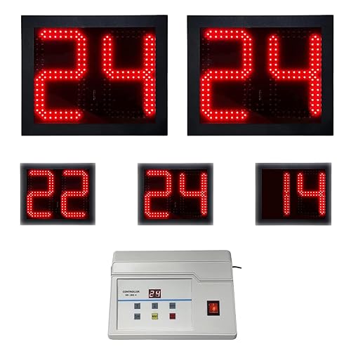 YZ 2 Pack Custom Time 14/24 Second Shot Clock Basketball Court ...