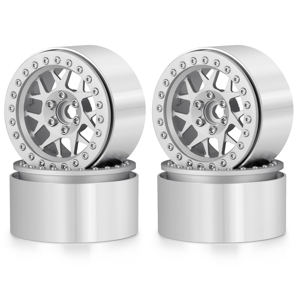 MOHERO 2.2 inches RC Beadlock Wheels/Rims for 1/10 Scale Rc Crawler Car ...