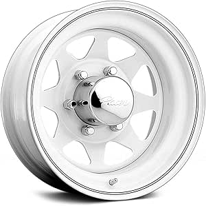 Amazon.com: Pacer White Spoke 15x8 White Wheel / Rim 5x5.5 with a -19mm ...