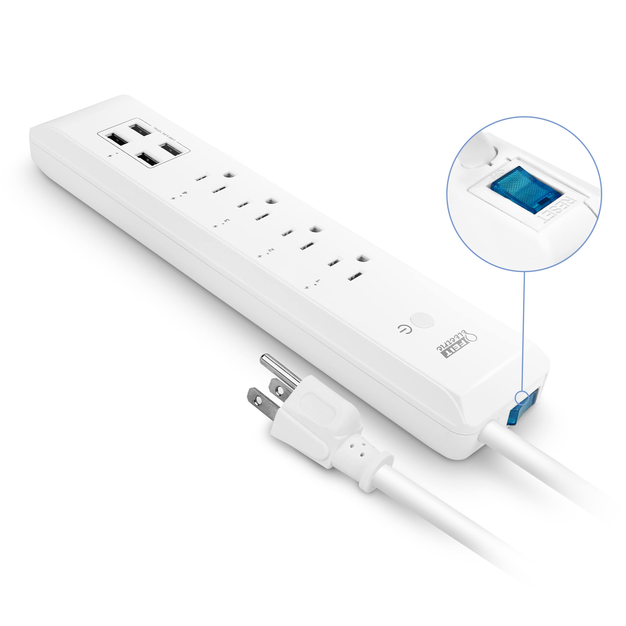 Mua Feit Electric Smart Power Strip, 4 Outlets + 4 USB Ports, Voice ...
