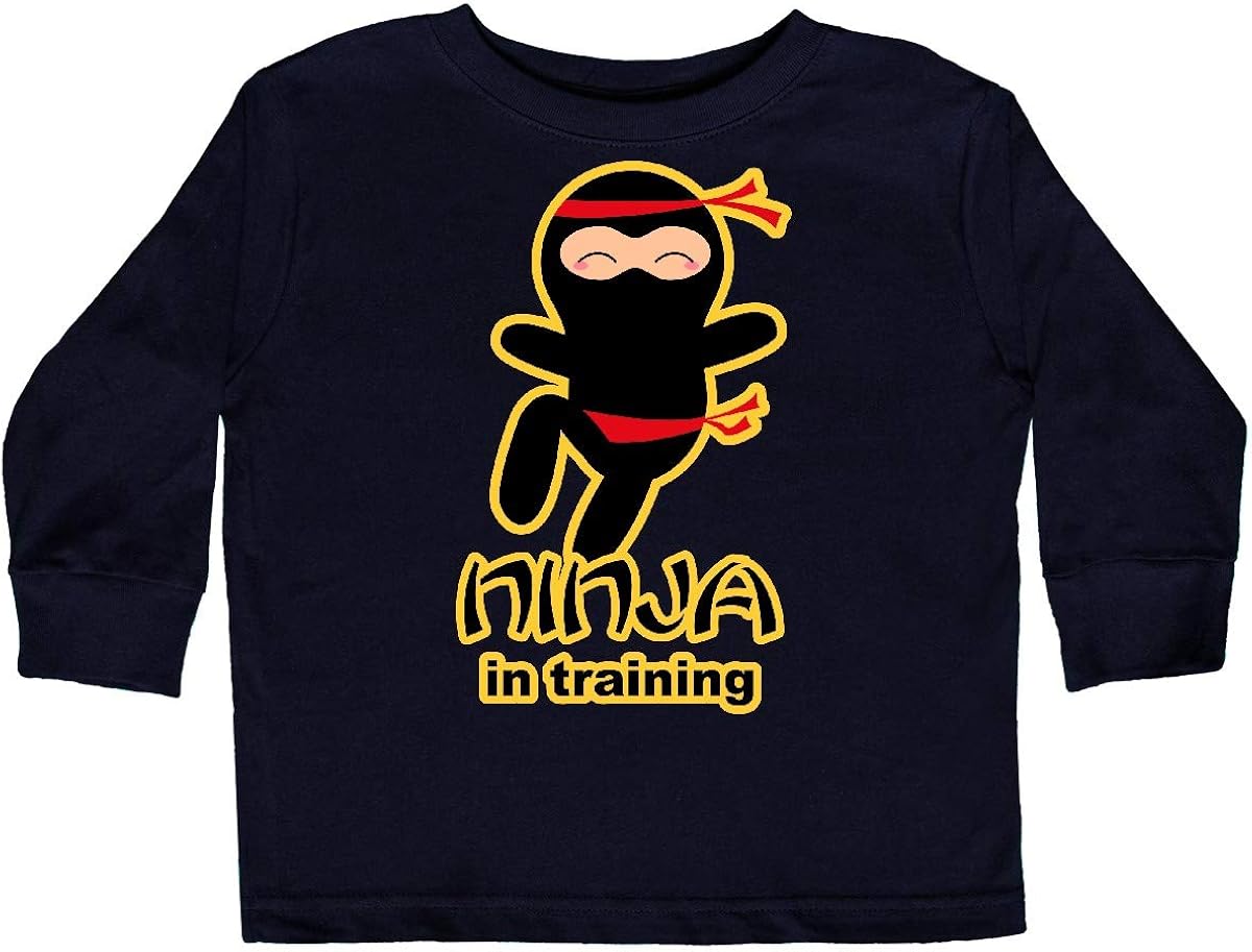 Amazon.com: inktastic Ninja in Training Toddler Long Sleeve T-Shirt ...