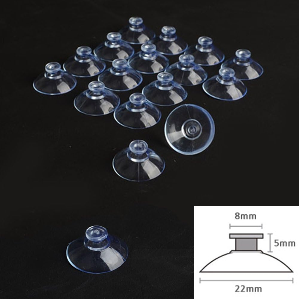 DODO® Small Suction Cups Clear Rubber Plastic Window Wall Tile Suckers ...