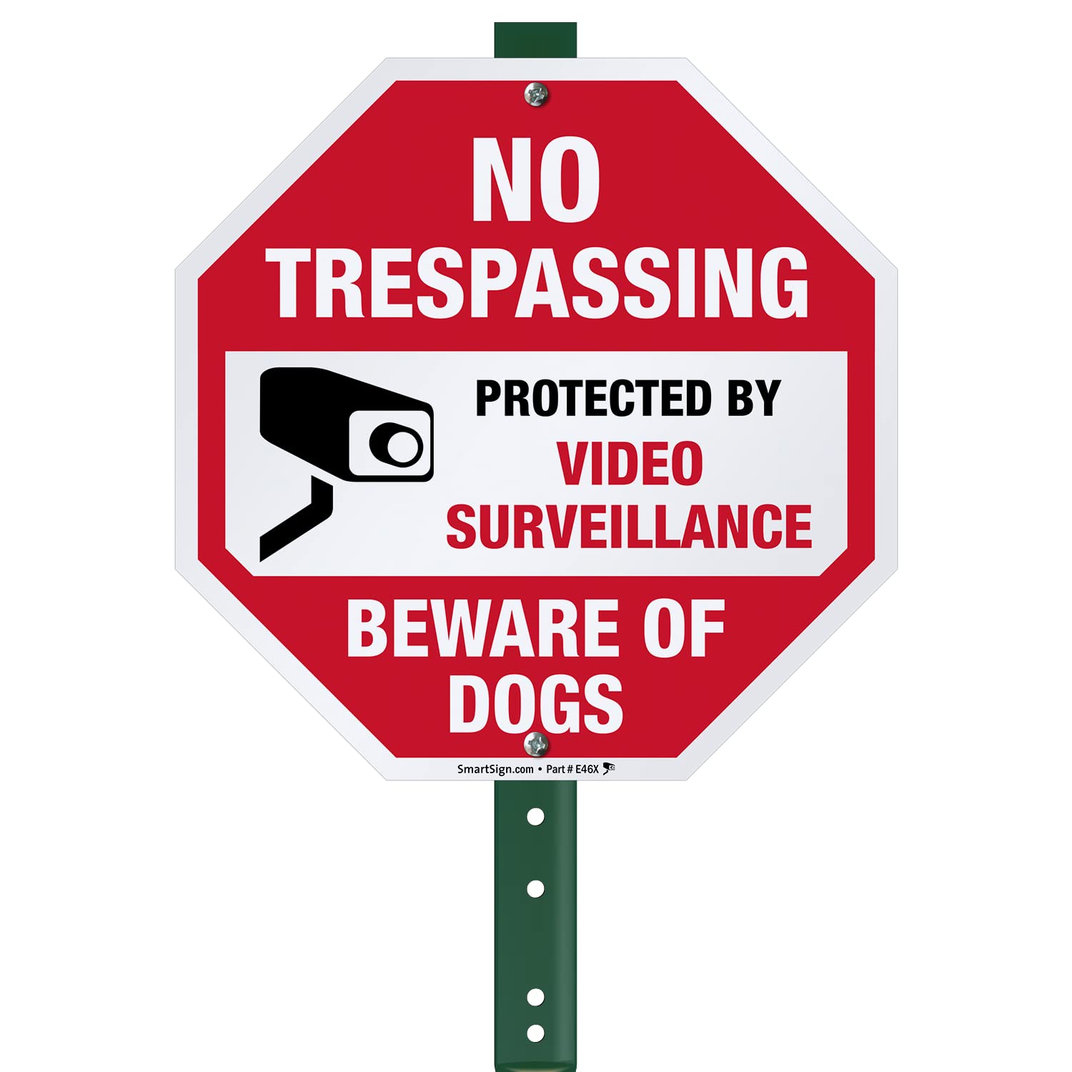 SmartSign 10" x 10" 'No Trespassing Protected By Video Surveillance ...