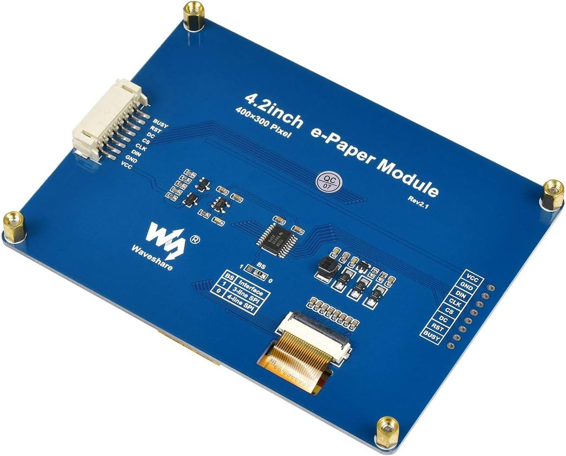 Waveshare 4.2 Inch E-Paper Display Module Kit 400 x 300 Resolution 3.3v/5v E-ink Electronic ...