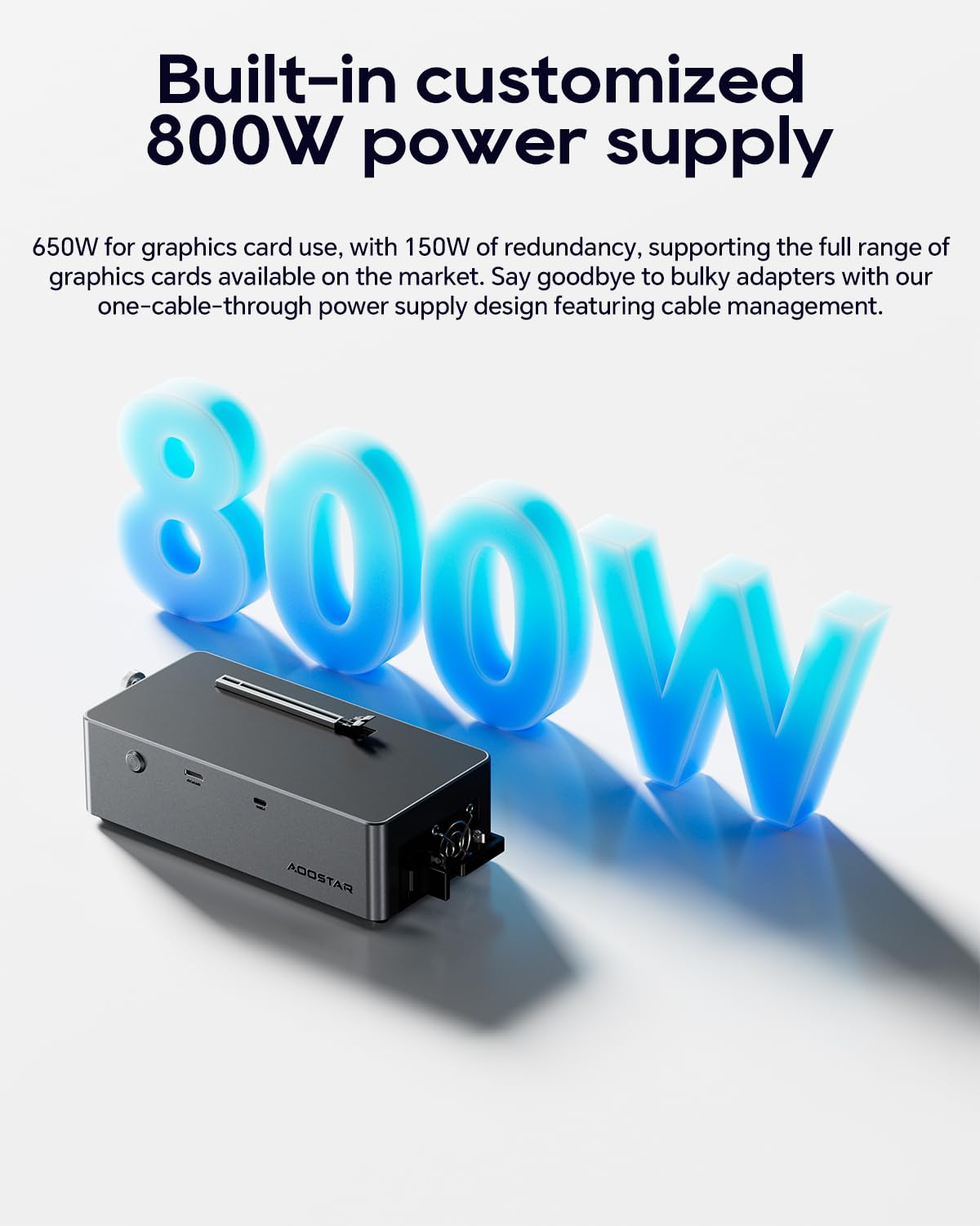 AOOSTAR AG02 External GPU Dock Station With USB4+OCULINK Ports And 800W ...