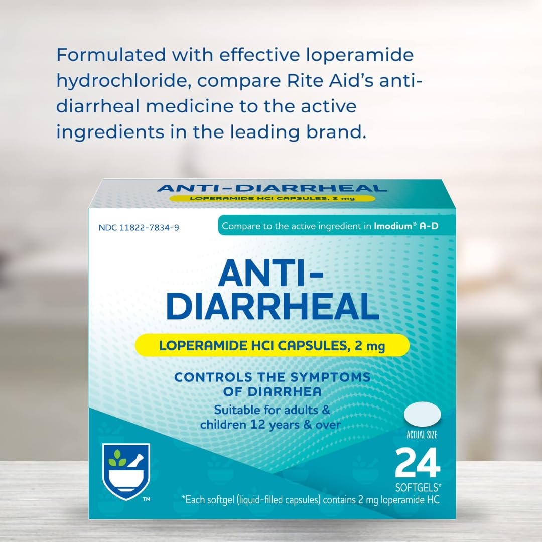 Mua Rite Aid Anti-Diarrheal - 24 Softgels, Loperamide Hydrochloride 2mg ...