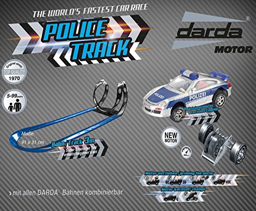 Darda Police Track Friction Powered Race Car Play Set for Ages 5+ Toys ...