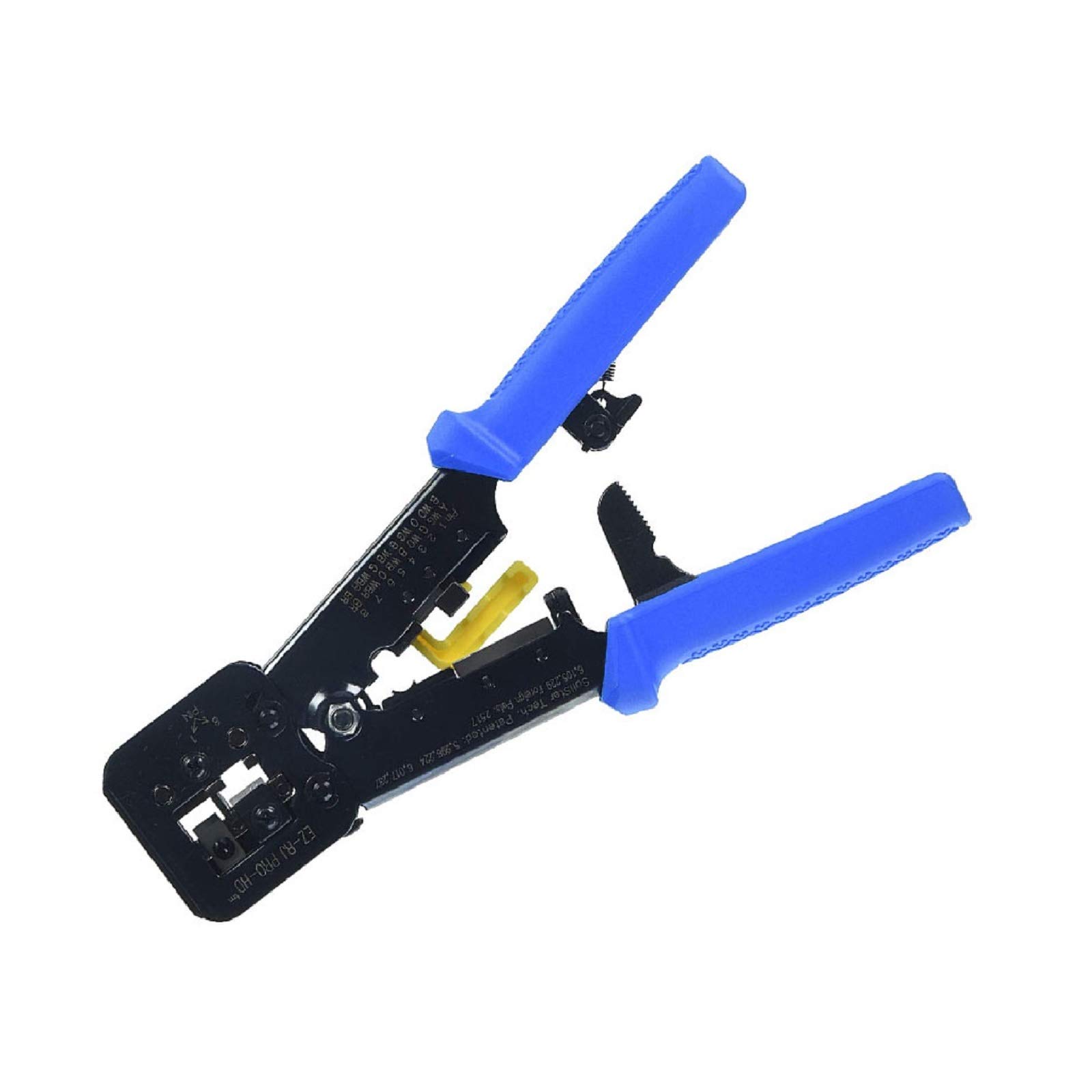 EZ RJ45 Professional Crimper Tool Pass Through Cat5 Cat5e Cat6 Crimping ...