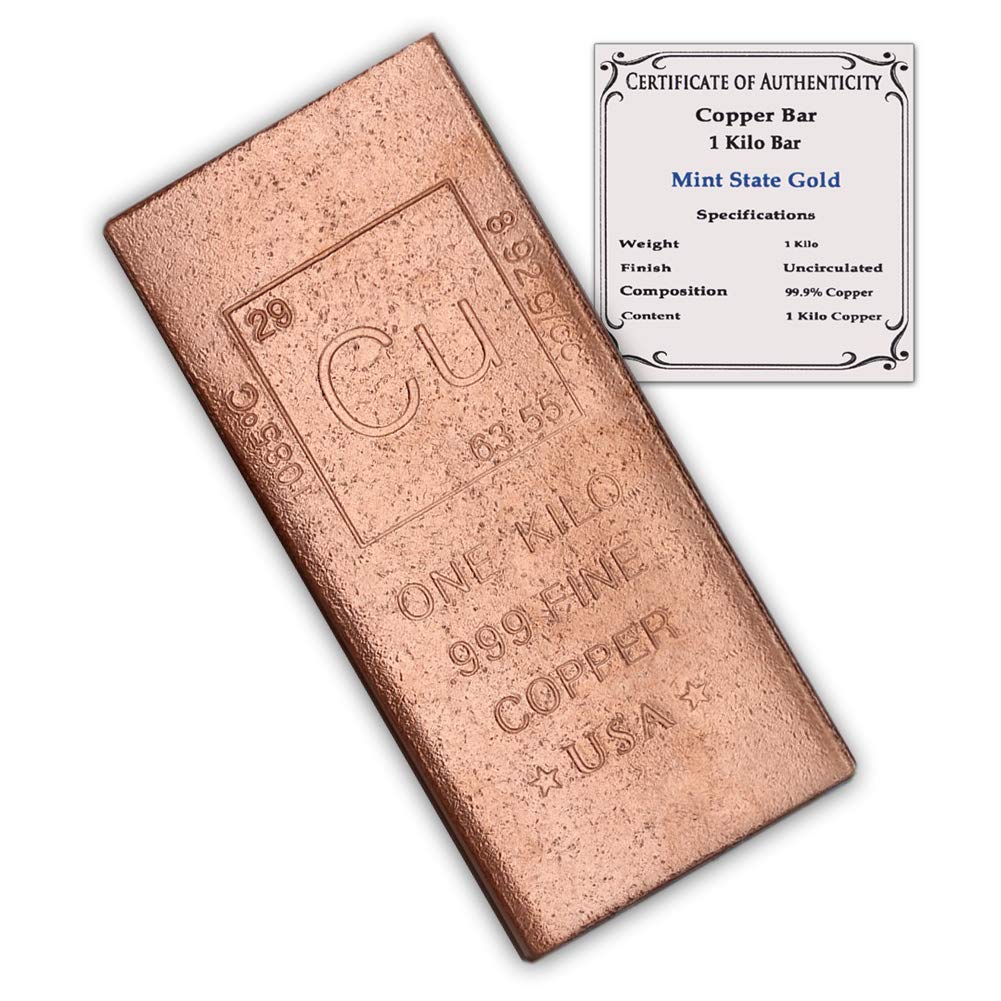 Mua 1 Kilo Copper Bar (Flat Style) .999 Pure Bullion with Periodic ...
