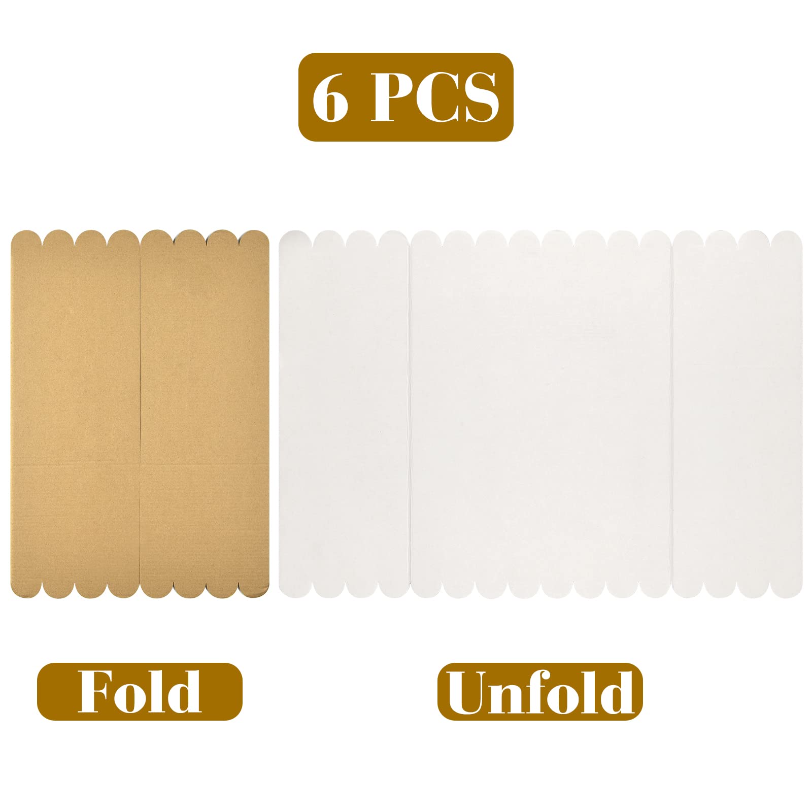 6 Pieces Tri Fold Poster Board Corrugated White Fold Presentation Board ...