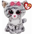 Amazon.com: Ty Kiki Grey Cat Plush, Regular : Toys & Games