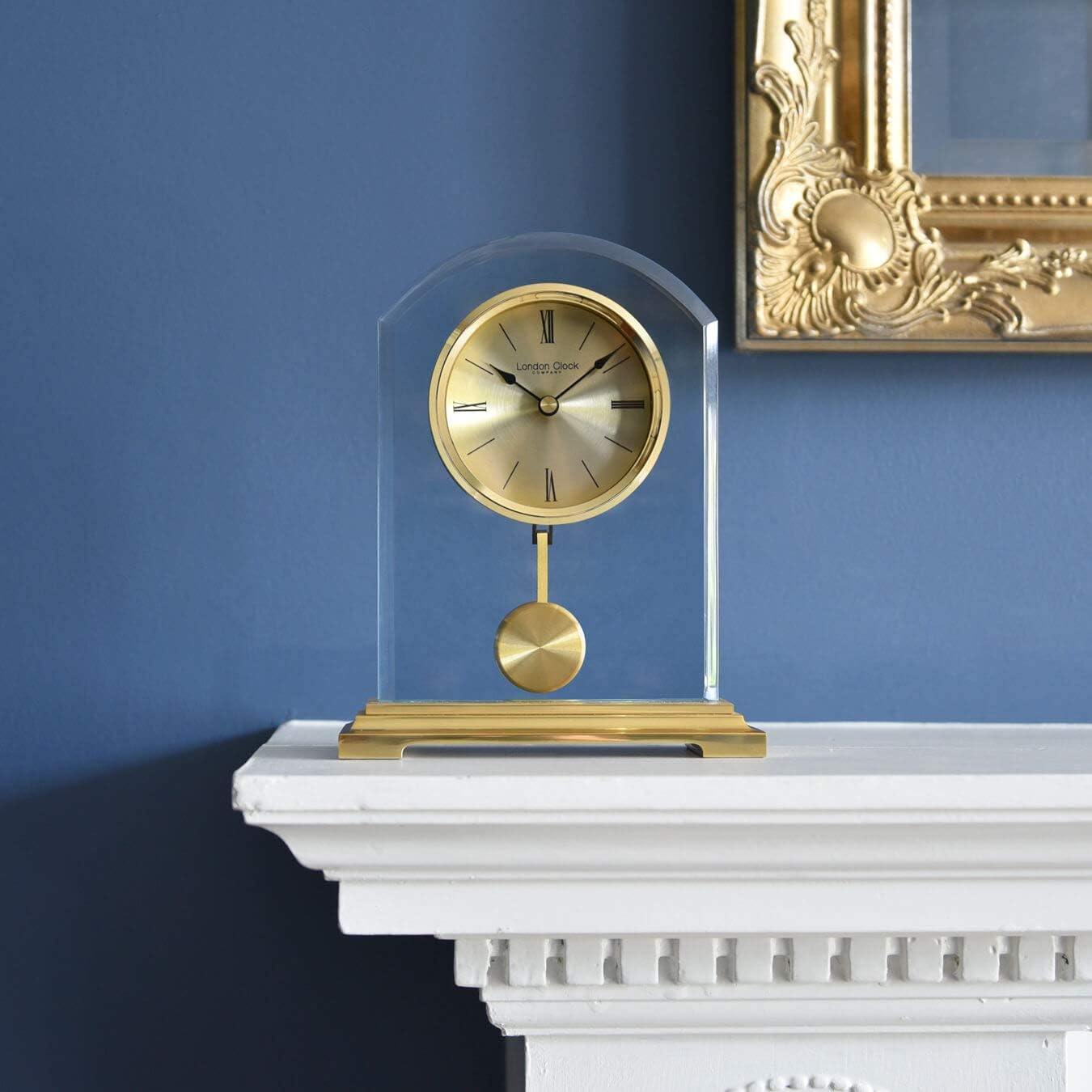 London Clock Gold arch pendulum mantel clock, 19.5 x 15 x 6cm – BigaMart