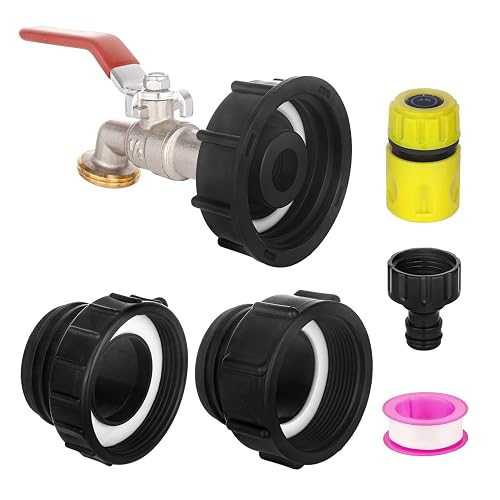 IBC Tote Hose Adapter 275-330 Gallon IBC Tote Water Tank Fittings 1/2 ...