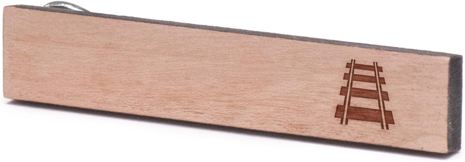Amazon.com: Railroad Tie Clip, Wooden Tie Bar: Jewelry