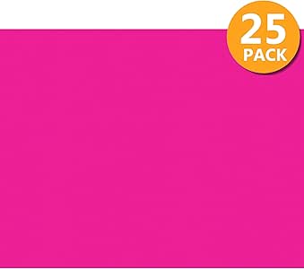 Amazon.com : BAZIC 22" X 28" Neon Pink Poster Board, Colored Paper ...