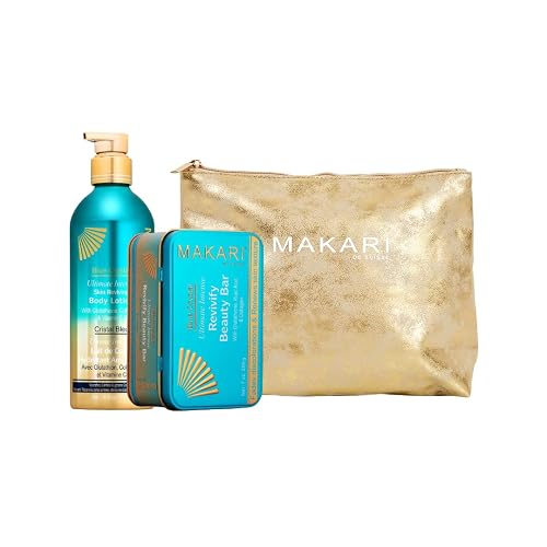 MAKARI Blue Crystal 2 Piece Gift Set & Free Makeup Bag - Brightening ...