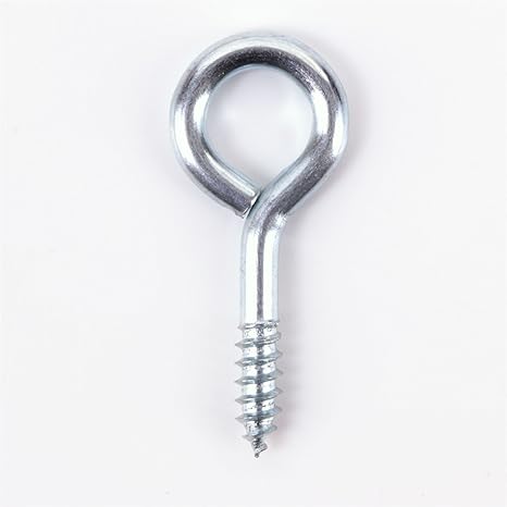 20x Large Heavy Duty Screw In Eyes - 65mm Long Metal Steel Bolt Eyes ...