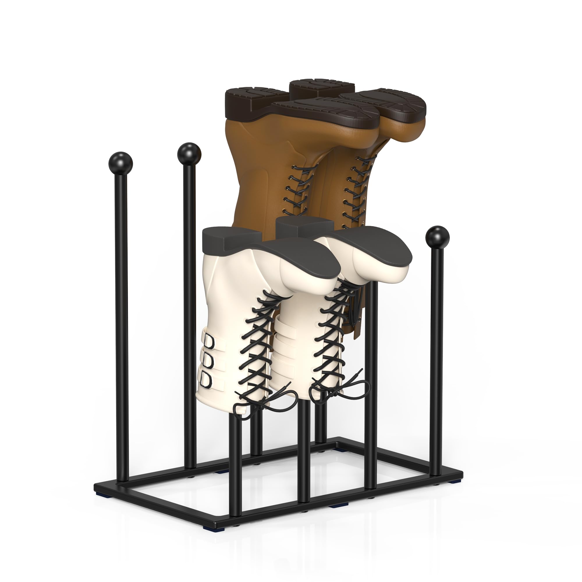 Free Standing Shoe Racks Shoe Storage Fit for 4 Pairs Boots Rack ...