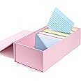 Amazon.com: 3x5 Index Card Holder Pink Card File Box Organizer, Hold ...