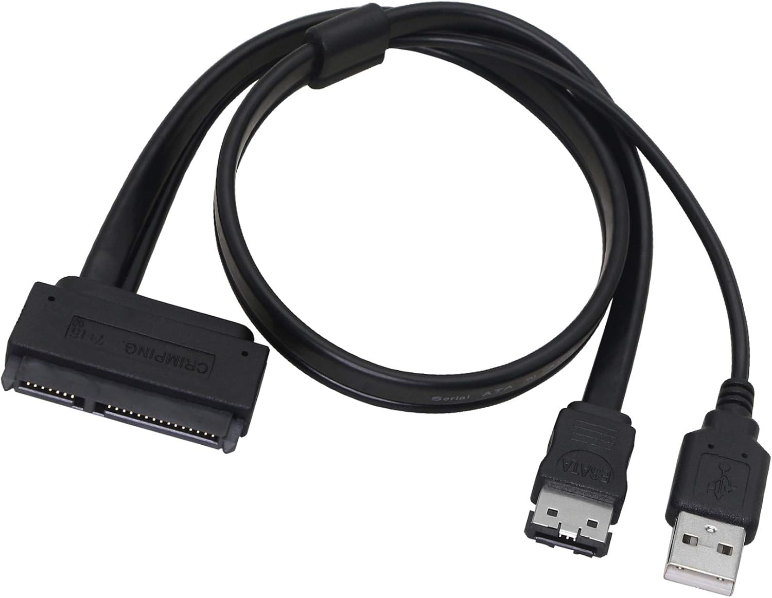 YAODHAOD Câble de disque dur SATA 7 broches + 15 broches femelle vers ...