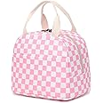 Amazon.com: Checkered Lunch Bag for Girls Women, Cute Insulated ...