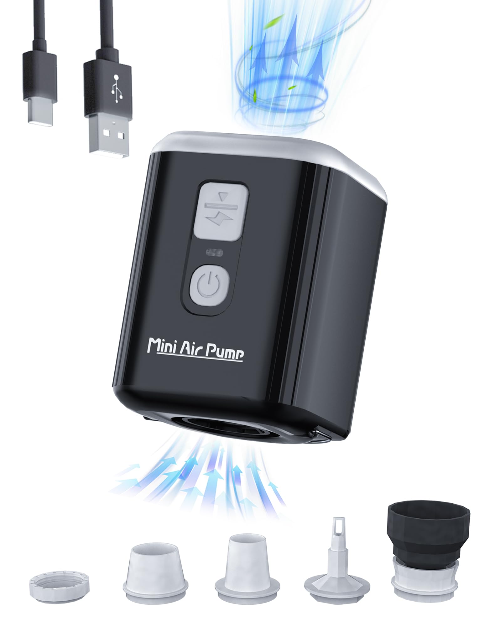 Puligoth Portable Air Pump for Inflatables: Mini Air Pump with 1600mAh ...