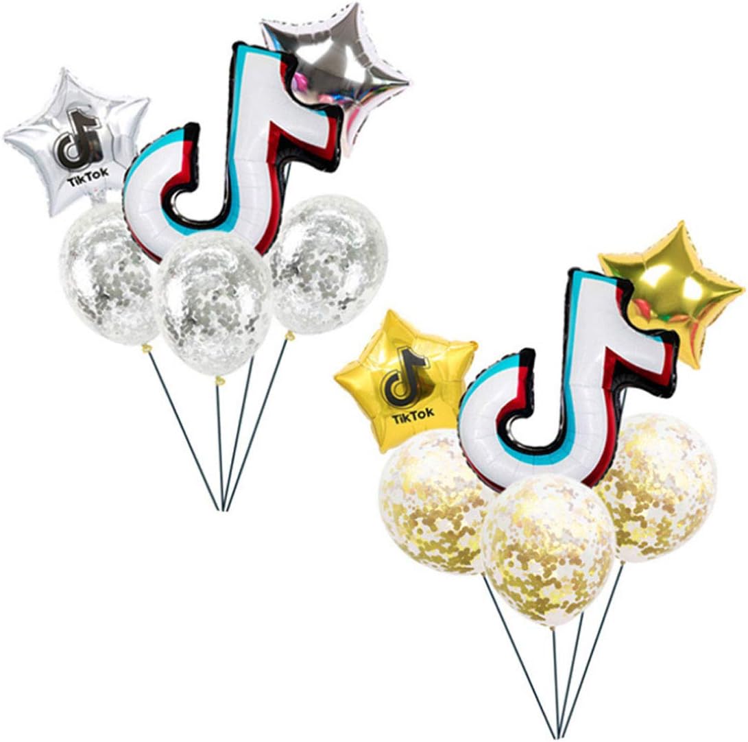 YUESEN TIK Tok Party Decorations 14PCS Tik Tok Balloon Birthday ...