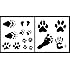 Amazon.com: Auto Vynamics - STENCIL-FOOTPRINTSET01-10 - Detailed Animal ...