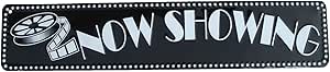 Amazon.com: NOW SHOWING movie theatre sign home theater decor : Home ...
