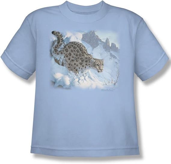 Wildlife - Youth Snow Leopard T-Shirt : Amazon.co.uk: Clothing