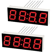 2-digit LED Display Uxcell 0.35" Red LED 7-Segment Displays - 10-Pin ...