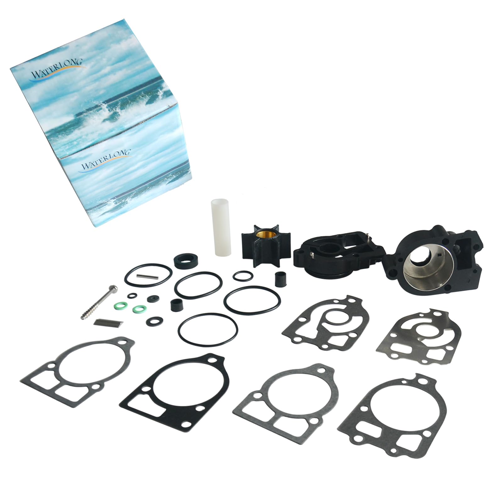WATERLONG 96148A8 Water Pump Repair Kit Impeller Replaces for Mercury ...