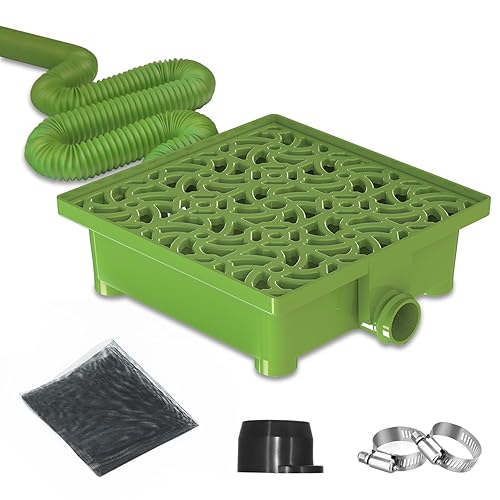 NAACOO Gutter Downspout Extensions, Upgraded 12x12in Catch Basin Low ...
